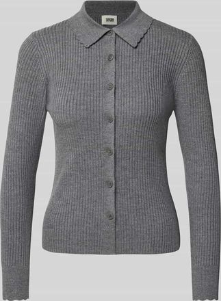Drykorn Cardigan aus Lanawolle mit Polokragen Modell ARHANYA