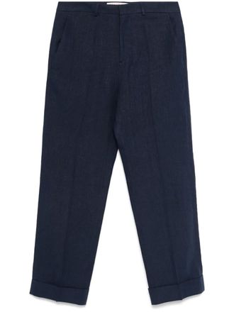 Valentino Garavani pantalon de costume en coton - Bleu