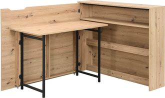 Vente-Unique Eckschreibtisch Klappbar - MDF - Natur - RELIMY