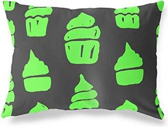 Bonamaison Le Jardin du Lin Kissenbezug Zierkissenbezug Neon Grün-Rauch Kissenbezug, Für Bett, Auto, Sofa, Haus, Wohnzimmer, Schlafzimmer, Dekoration, 45x60 Cm -