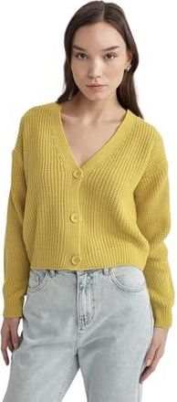 DeFacto B7867ax Cardigan Sweater, Lt.Yellow, XXL Femme