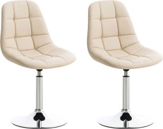 Clp Ensemble de 2 chaises Emil en cr&egrave;me -likels