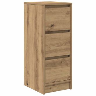 vidaXL Vidaxl Credenza Rovere Artigianale 29,5x34x76 Cm In Legno