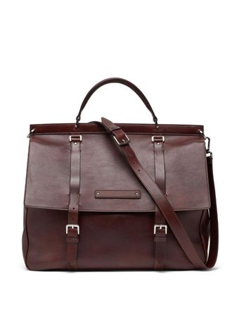 Brunello Cucinelli sac en cuir à boucle - Violet