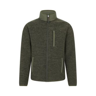 Mountain Warehouse Hayfield Fleece-Oberteil f&uuml;r Herren, Durchgehender Rei&szlig;verschluss, Kunstfell gef&uuml;ttert (Khakigr&uuml;n)