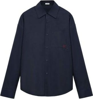 Loewe Chemise manches longues en serg&eacute; de coton