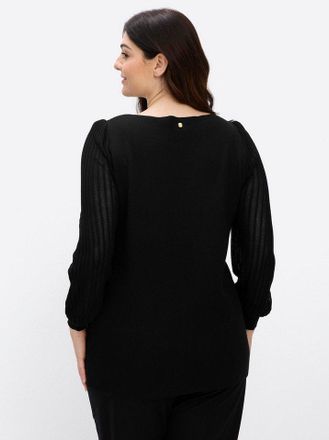 Sheego Strickpullover Langarm-Pullover Langarm Milano-Ripp, Ripp