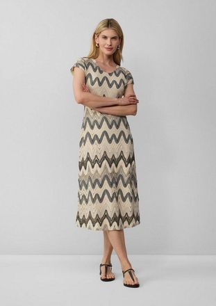 s.Oliver Midikleid Kleid Gemustertes Etuikleid aus H&auml;keljersey