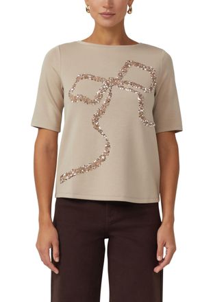 s.Oliver Viskose-T-Shirt im Relaxed Fit mit Pailletten