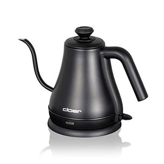 Cloer Cloer 4960 Bouilloire Elèctronique Gooseneck, Couvercle amovible, 1000 W, affichage du niveau deau, Protection contre la surchauffe et la marche à vid