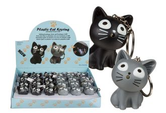 Out of the Blue Schl&uuml;sselanh&auml;nger Katze mit LED und Tierstimme 0916 ~