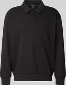 HUGO BOSS Relaxed Fit Sweatshirt aus Baumwoll-Mix Modell SW_Placket Polo