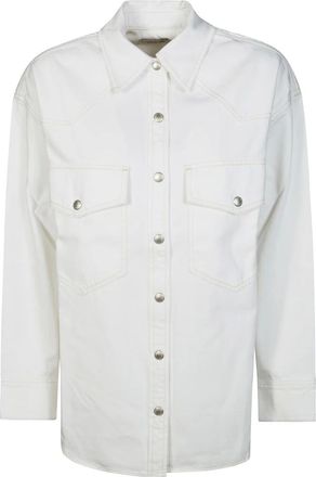 A Gold E Femme, Blouses et Chemises, Blanc, Taille: 38 FR Lotta Shirt
