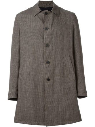 Lardini manteau &agrave; carreaux - Marron