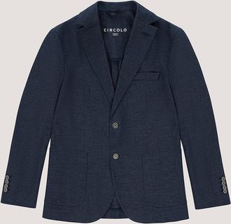 Circolo 1901 Blazer in Flamed Effect Denim / 48