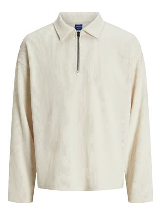 Jack & Jones Male Sweatshirt mit halbem Rei&szlig;verschluss Einfarbig Sweatshirt mit halbem Rei&szlig;verschluss