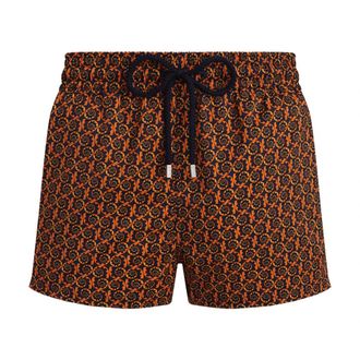 Vilebrequin Graphic Wrinkles Badehose Marineblau - - Swimwear - Herren - Orange - 2XL