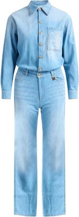 Elisabetta Franchi Femme, Combinaisons et Ensembles, Bleu, Taille: 36 FR Tuta Jeans