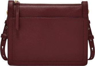 Fossil Damentasche Taryn, rote Leder Crossbody Tasche, L: 24,1 cm, B: 5,7 cm, H: 18,4 cm, ZB1894243
