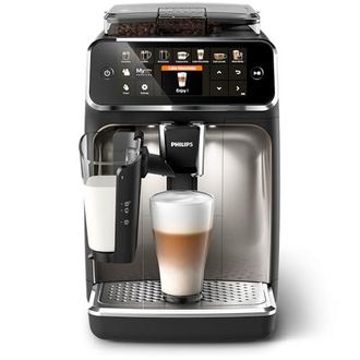 Philips Serie 5400 Kaffeevollautomat - LatteGo, 12 Getr&auml;nke, Milchaufsch&auml;umer, Touchscreen, 4 Profile, Chrom-Finish (EP5447/90)