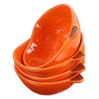 Pretyzoom 4 St&uuml;ck Herbstliche Ofenfeste K&uuml;rbis Keramik Auflauff&ouml;rmchen F&uuml;r Dip Sauce Porzellan Beilagen Ernte Sauce Gerichte Mini Cupcake F&ouml;rmchen Pl&auml;tzchen Her