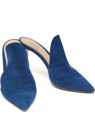 Gianvito Rossi Spitze Aramis Mules - Blau