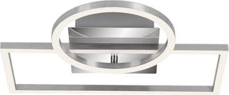 Briloner Leuchten - Plafonnier LED, plafonnier &agrave; gradation, avec fonction m&eacute;moire, 1 module LED rotatif, 19,6 Watt, 1.500 lumens, 3.000 Kelvin, chrome-aluminiu
