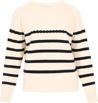 Dreimaster Dreimaster Pullover Frauen cremewei&szlig; schwarz