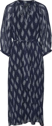 Vero Moda Vero Moda Womens VMSARA 3/4 Sleeve 7/8 Dress WVN BTQ Kleid, Navy Blazer/AOP:SARA, XS