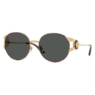 Versace Runde Metallsonnenbrille - - Accessories - Damen - Gelb - 54 MM