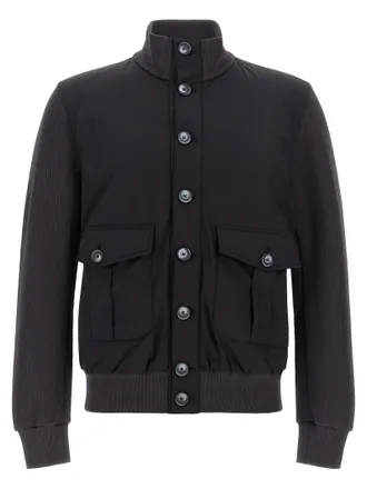 Herno Blaue Baumwolljacke