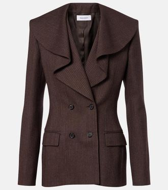 Alexander McQueen Blazer en laine &agrave; rayures