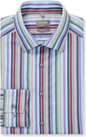 Olymp Luxor, Comfort Fit, Hemd mit buntem Streifenmuster in