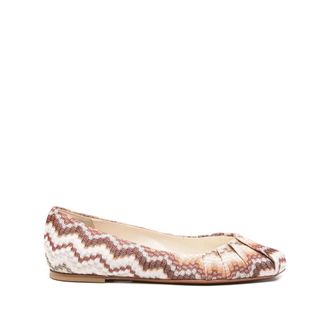 Missoni Braune Ballett Flats Schuhe - - Shoes - Damen - Beige - 38 EU