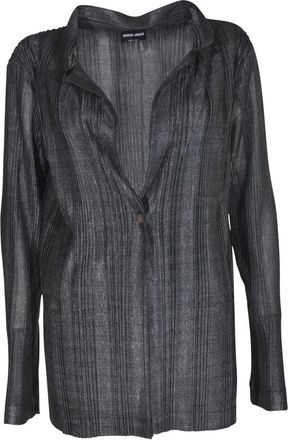 Giorgio Armani Femme, Vestes, Gris, Taille: 40 FR Veste crois&eacute;e ASV