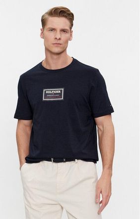Tommy Hilfiger T-Shirt Label Hd Print Tee MW0MW34391 Dunkelblau Regular Fit
