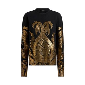 Etro Lamina Gold Sweater - - Knitwear - Damen - Schwarzk - S