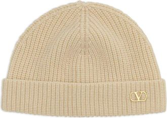 Valentino Garavani bonnet en cachemire - Tons neutres