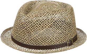 LIPODO Chapeau en Paille Coyuca Vented Femme/Homme - Made in Italy DEte de Soleil Printemps-ete Ete - XL (60-61 cm) Nature
