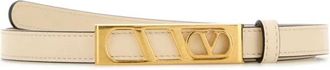 Valentino Garavani Femme, Accessoires, Blanc, Taille: 75 CM Ceinture en cuir VLogo Signature