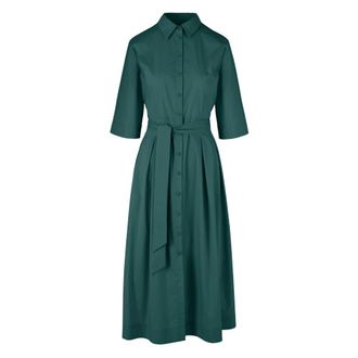 Bomboogie Femme, Robes, Vert, Taille: 40 FR Robe chemise &eacute;vas&eacute;e en satin
