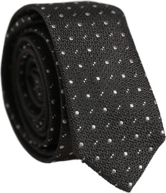 Dolce & Gabbana Polka Dot Silk Necktie - Gray