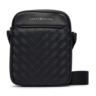 Tommy Hilfiger Umh&auml;ngetasche Tommy Hilfiger Th Modern Monogram Mini Reporter AM0AM14844 Schwarz