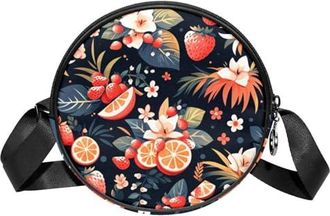 Generic Sac &agrave; bandouli&egrave;re rond pour femme, petit sac &agrave; bandouli&egrave;re avec fermeture &eacute;clair, bretelles r&eacute;glables, style d&eacute;contract&eacute;, pour femmes et filles