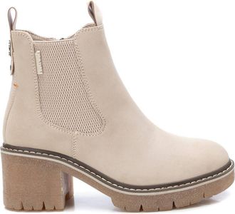 Refresh Beige Chelsea-Stiefeletten -Höhe 6cm- Absatz