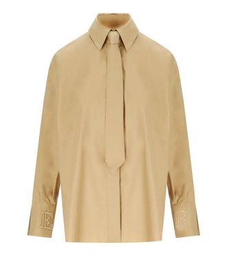 Elisabetta Franchi CHEMISE BEIGE AVEC CRAVATE ELISABETTA FRANCHI