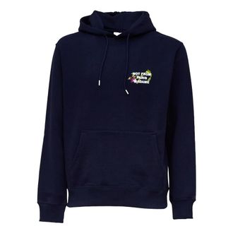 Dr&ocirc;le de Monsieur Vine Embroidered Slogan - - Sweatshirts & Hoodies - Herren - Blau - L