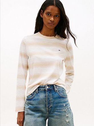 Tommy Hilfiger T-shirt &agrave; manches longues et drapeau brod&eacute;