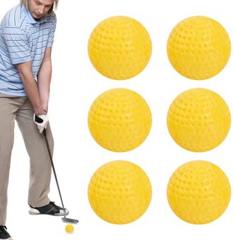 Generico Gelber Golfball | Golfb&auml;lle aus PU-Schaumstoff, klein, 4 cm, multifunktionale Golfb&auml;lle aus PU, wiederverwendbar, weicher Ball mit hohem Rebound f&uuml;r G