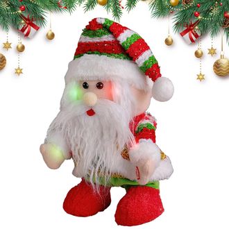 Generic Elektrischer Weihnachtsmann, Weihnachtsdekoration aus laufendem Spielzeug | Dekoration des Musikmanns mit Licht | für, Mädchen, Geburtstag, Partys, Ha